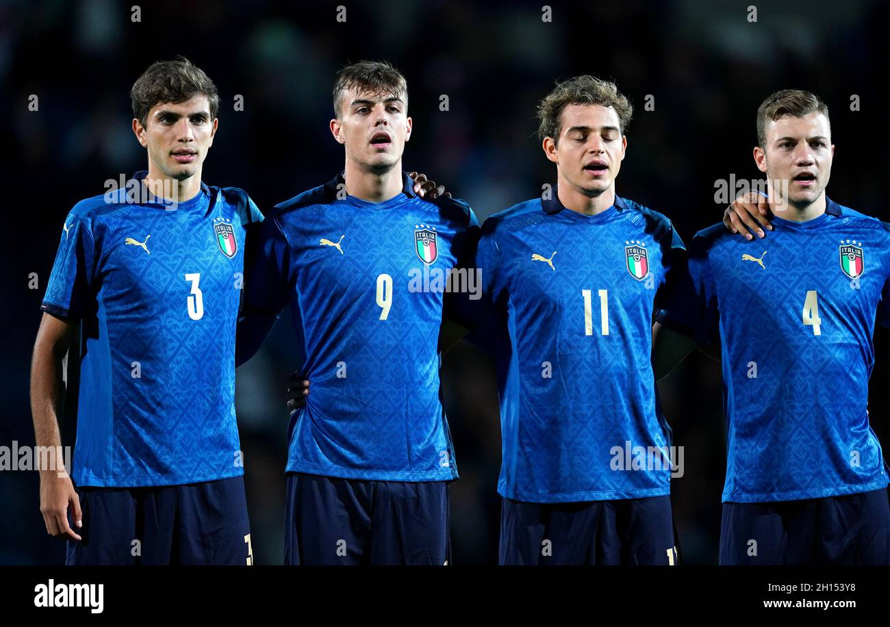 Italy's (left-right) Fabio Ponsi, Daniel Maldini, Nikola Sekulov and ...