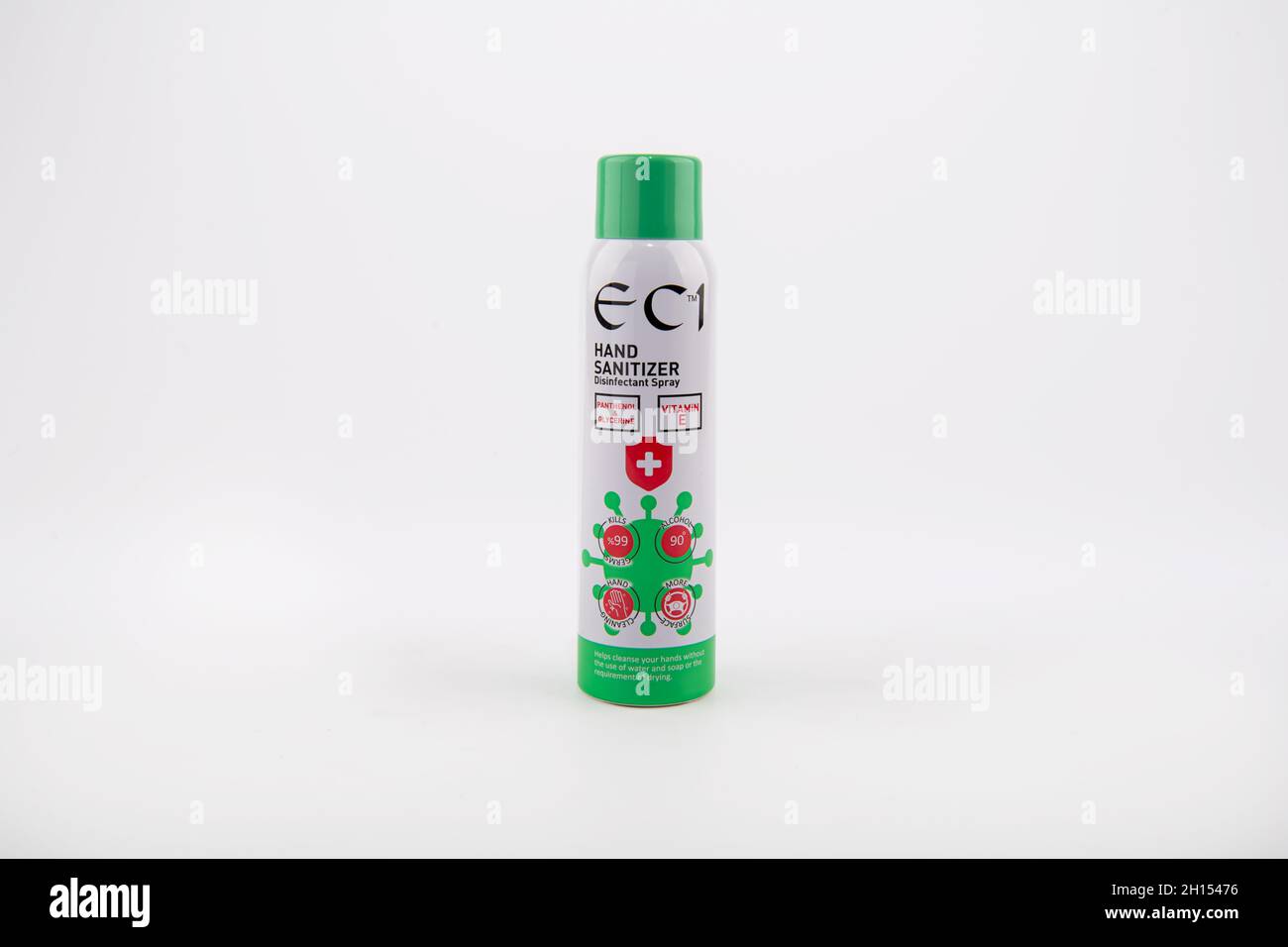 EC1 Hand Sanitizer Disinfectant Spray 150ml bottle on isolated ...