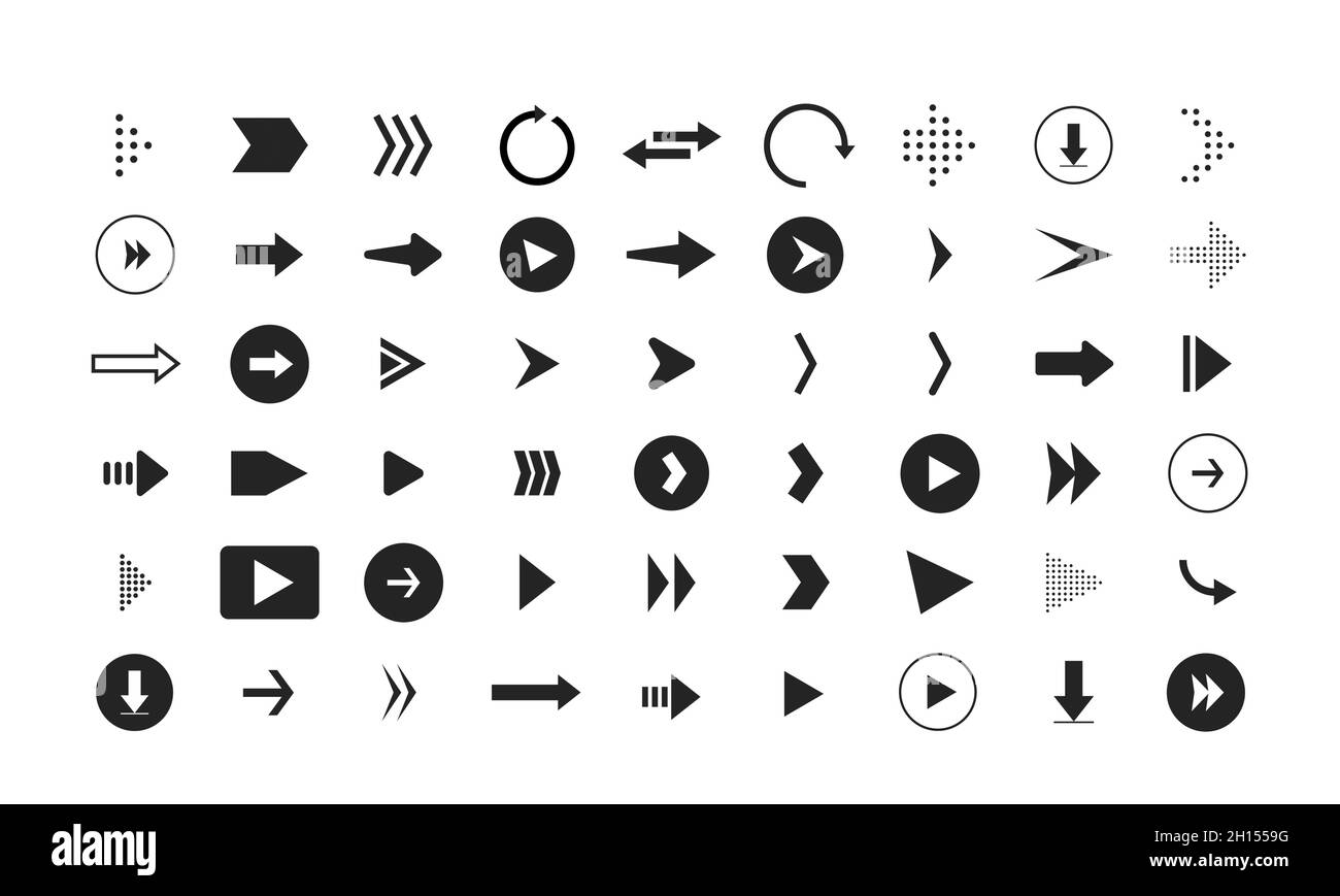 Vector arrows set. Arrow icons. Arrow sign. Vector graphic Stock Vector ...