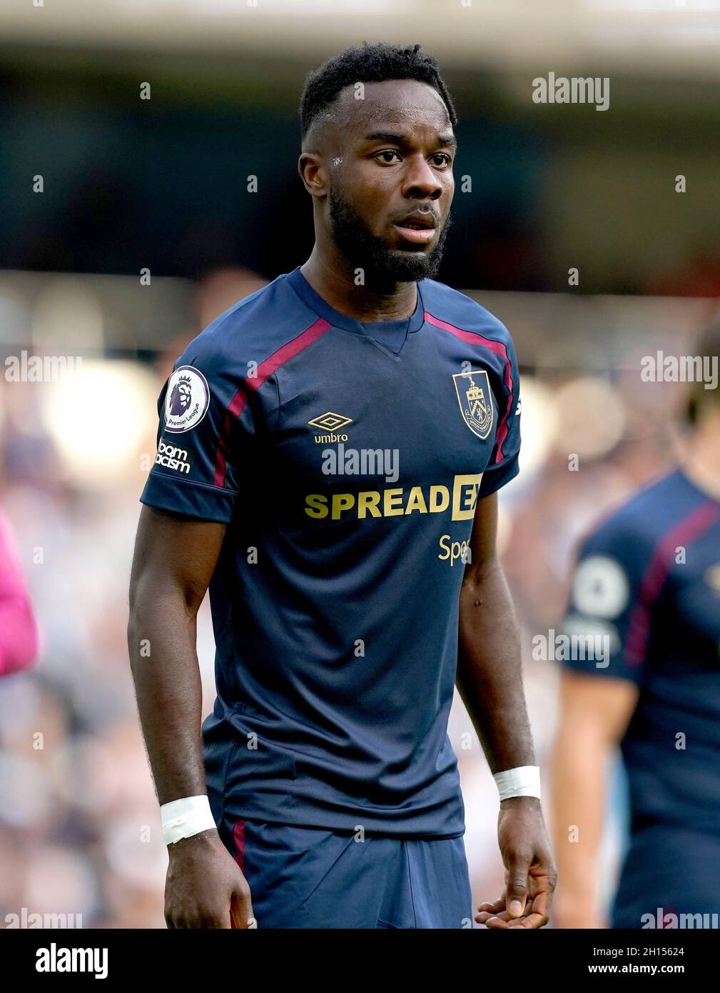 Burnley's Maxwel Cornet during the Premier League match at the Etihad ...