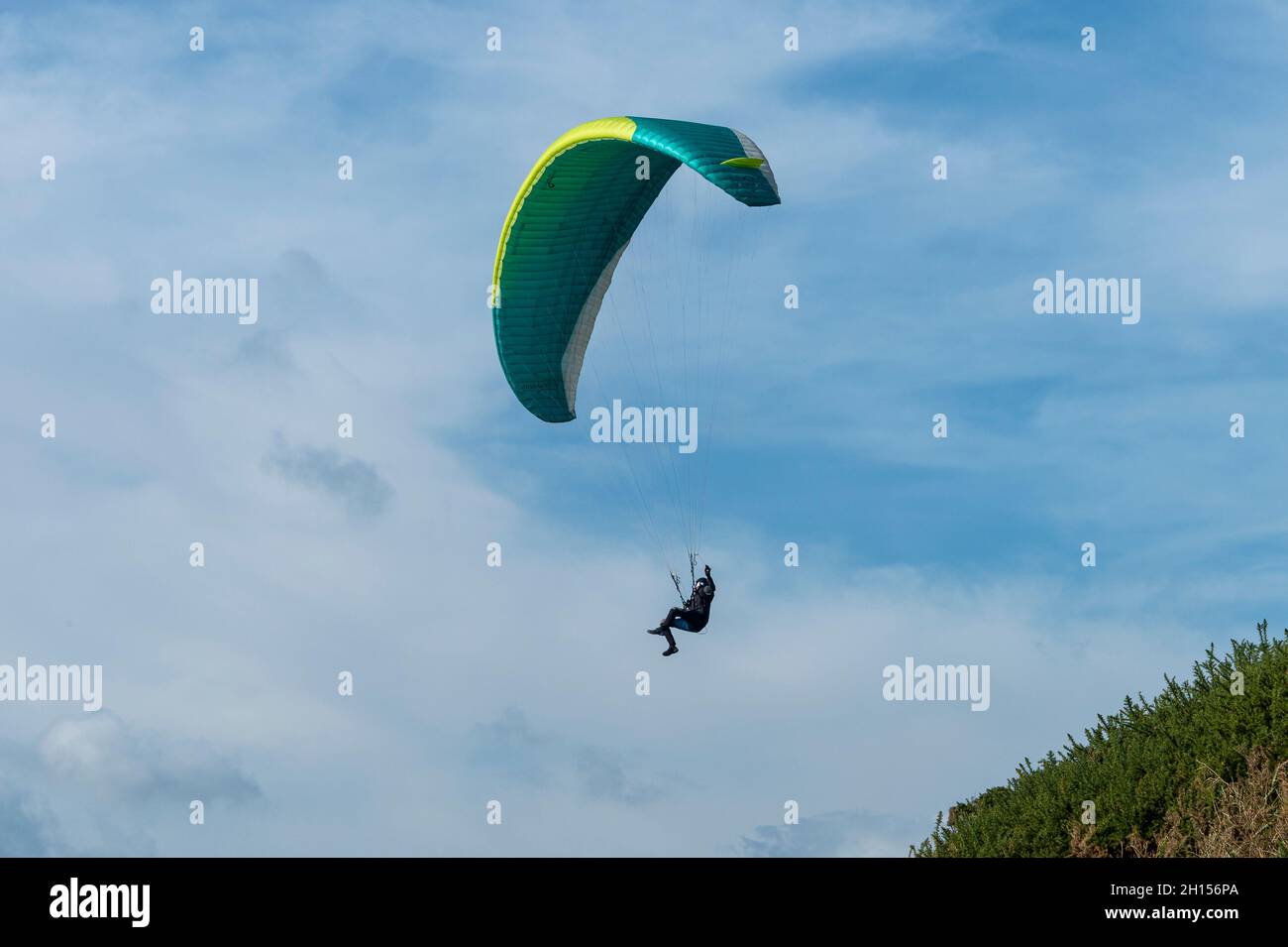 Paraglider taking off Stock Photo - Alamy