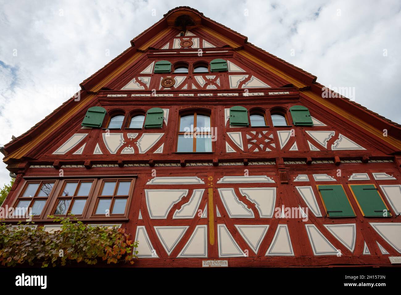 Low angle shot of an old timber-framed house in Germany Stock Photo - Alamy