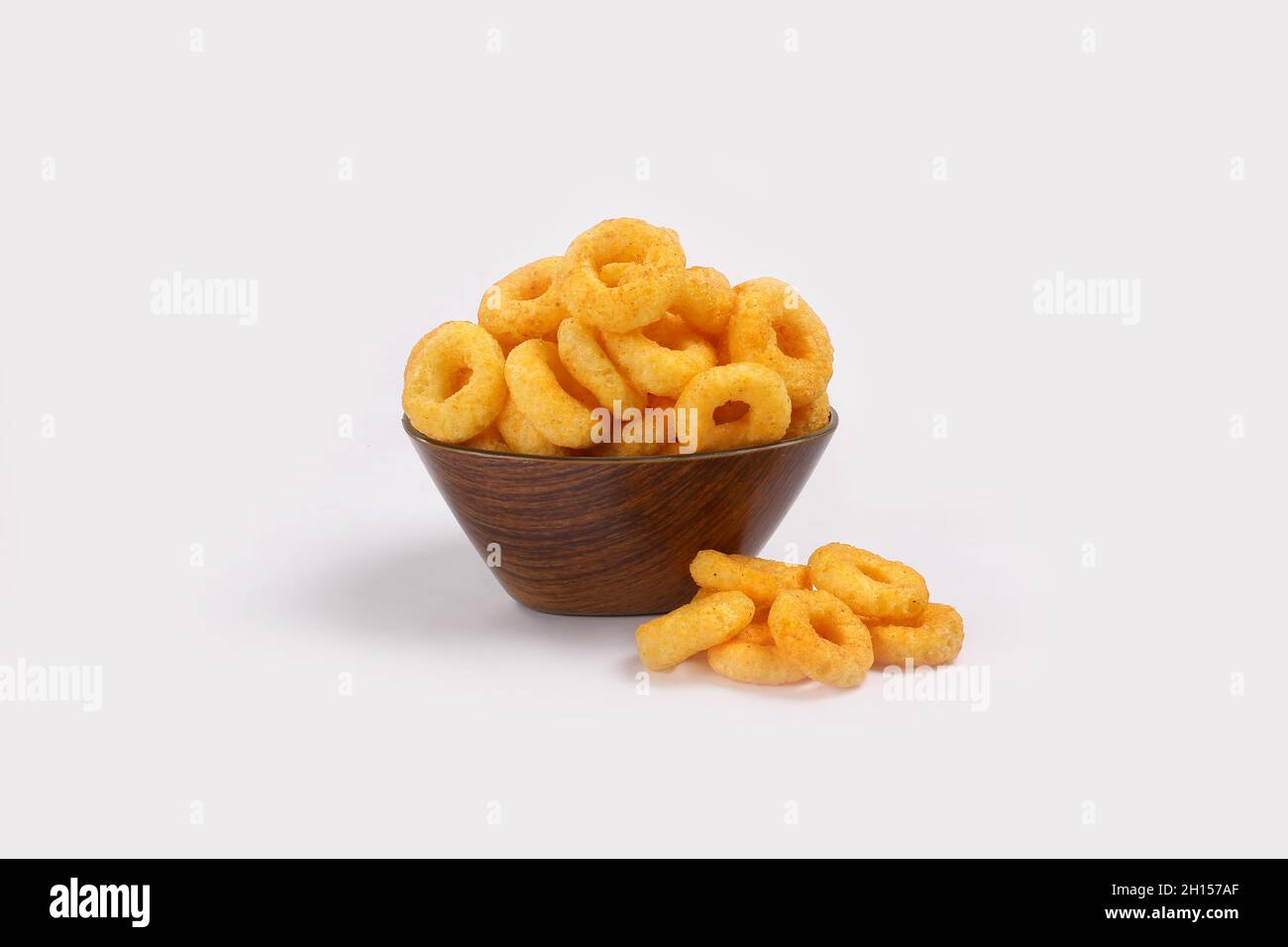 Indian street crispy snack called Popring Masala isolated on white ...