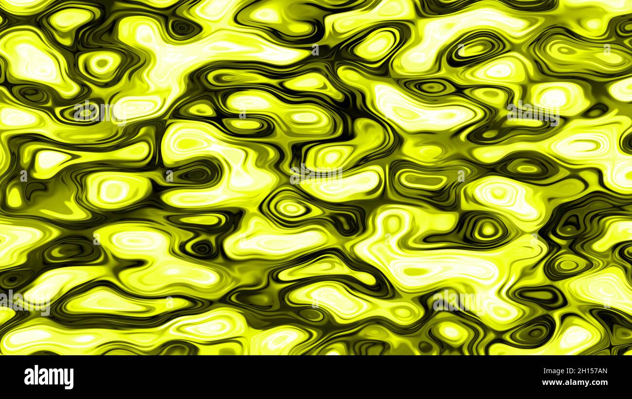 yellow ink abstract liquid background texture illustration Stock Photo ...