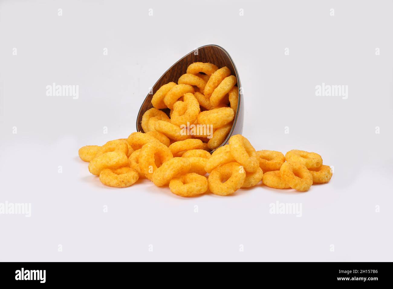 Indian street crispy snack called Popring Masala isolated on white ...