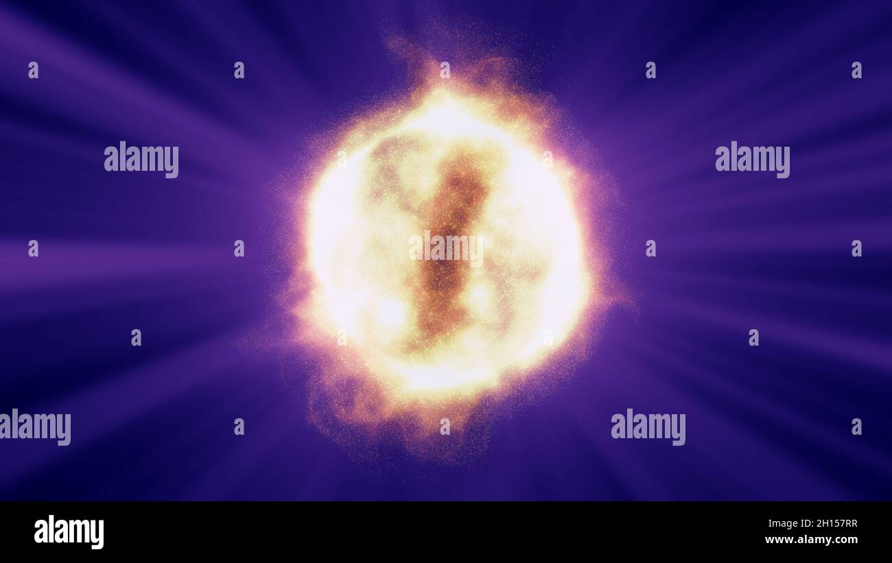 Abstract particles sun solar flare particles illustration 3d render ...