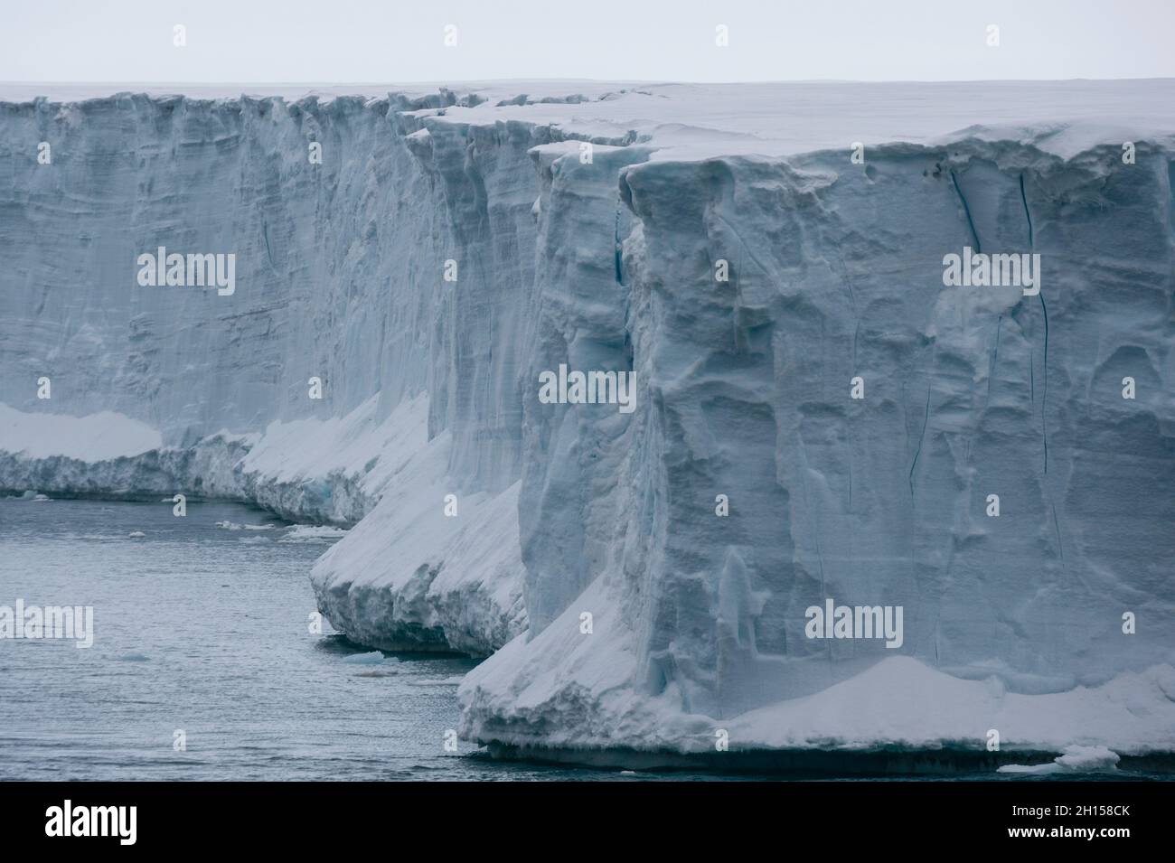 Ice cliffs along the southern edge of the Austfonna ice cap ...