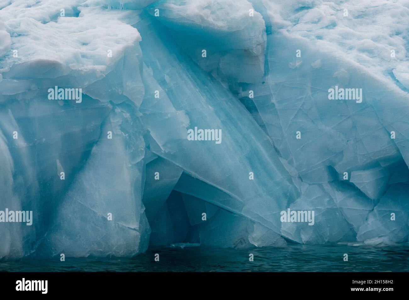Detail of an iceberg in the Erik Eriksenstretet, the strait separating ...