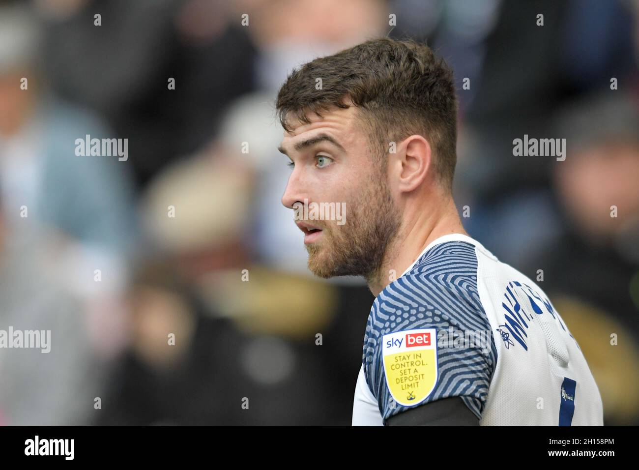 Ben Whiteman #4 of Preston North End in action during the game Stock ...