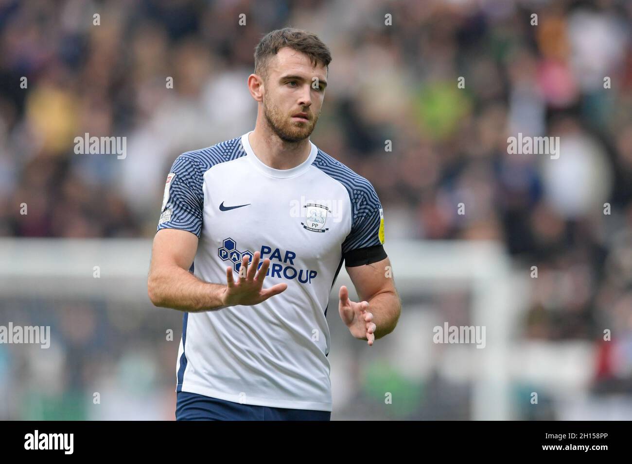 Ben Whiteman #4 of Preston North End in action during the game Stock ...