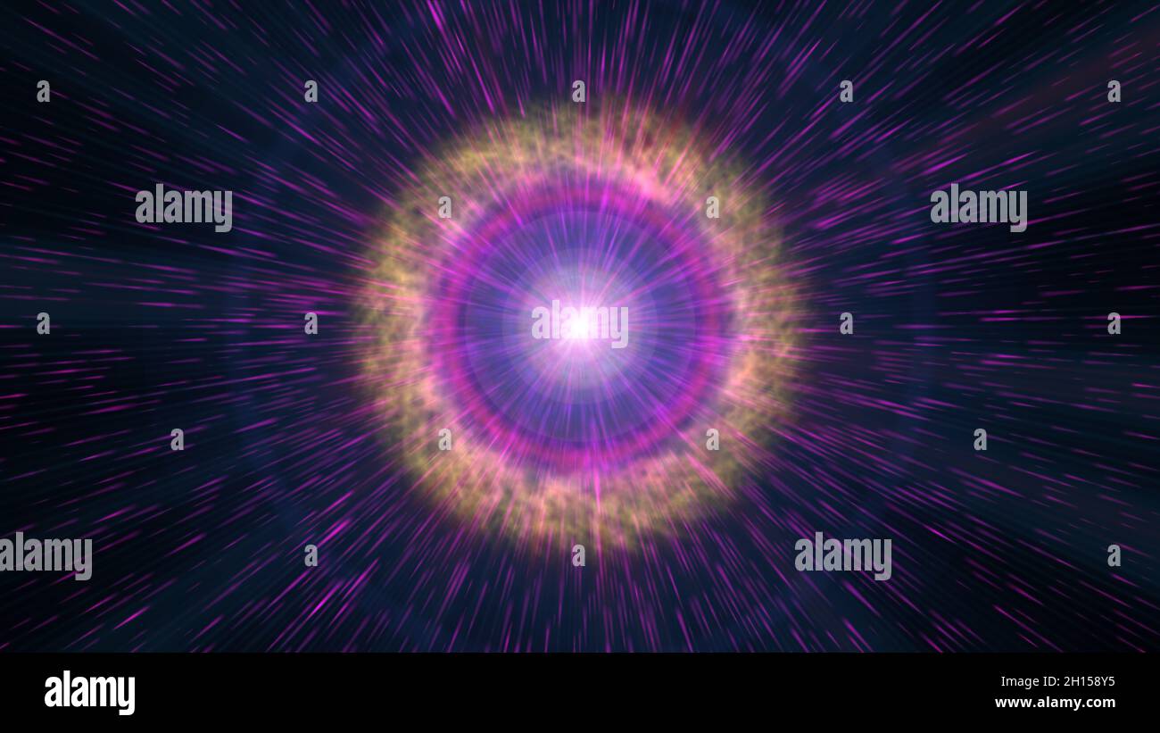 Pulsar star light in space, illustration abstract Stock Photo - Alamy