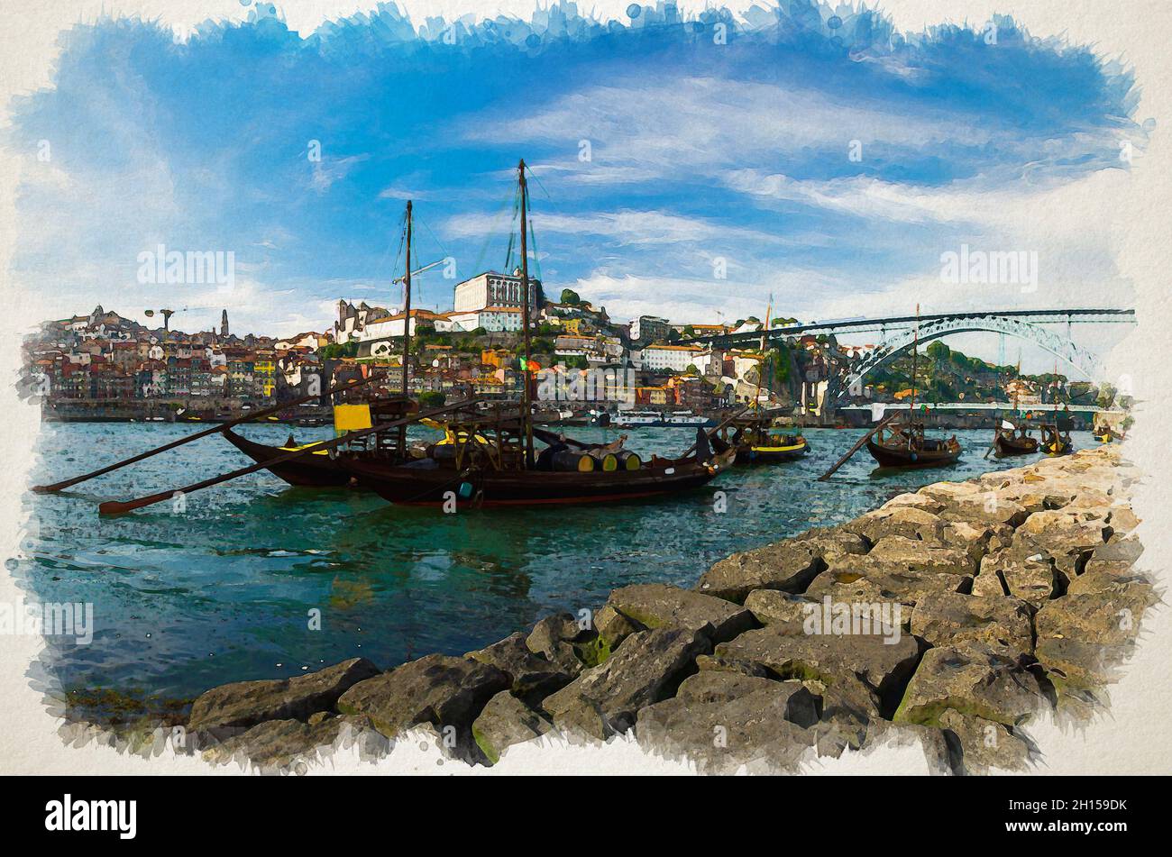 Barrels on a ship portugal drawing hi-res stock photography and images ...