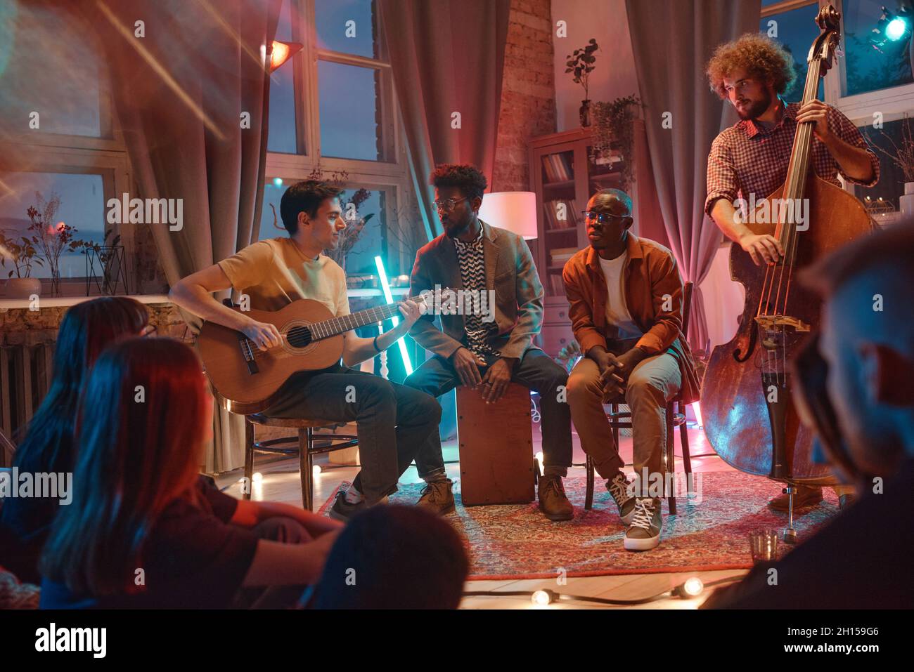 Smiling Performing Piano Guitar High Resolution Stock Photography and ...