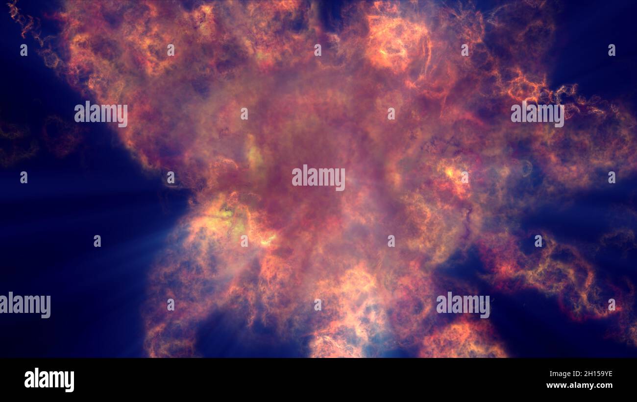 fire flame explosion in space, abstract illustration Stock Photo - Alamy