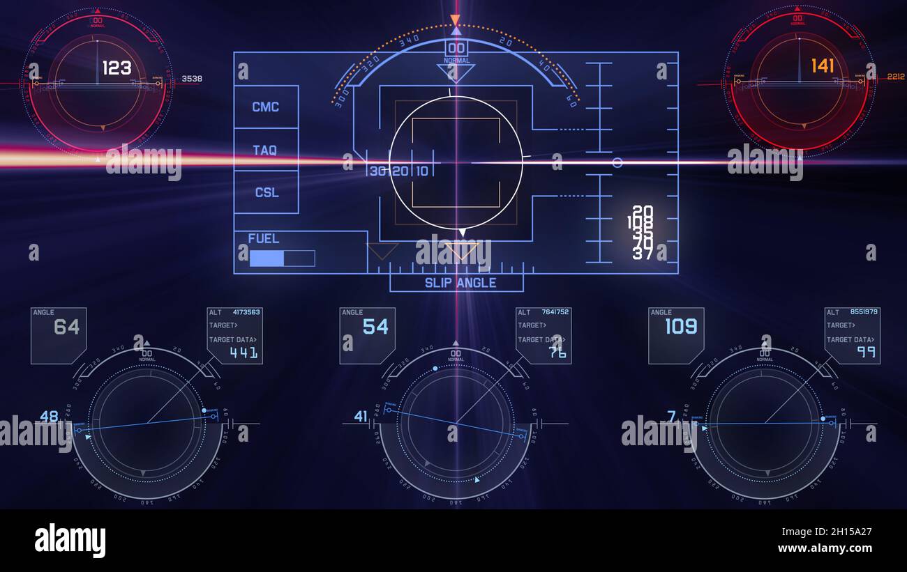 flight control panel instrument navigation light illustration Stock ...