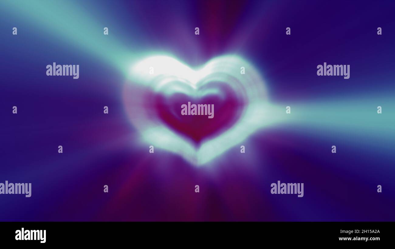 Heart Neon Glow light ray, illustration render Stock Photo - Alamy
