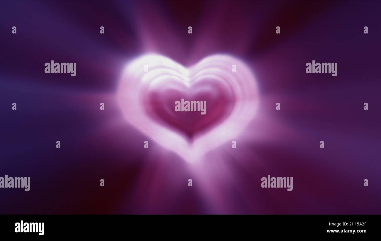 Heart Neon Glow light ray, illustration render Stock Photo - Alamy