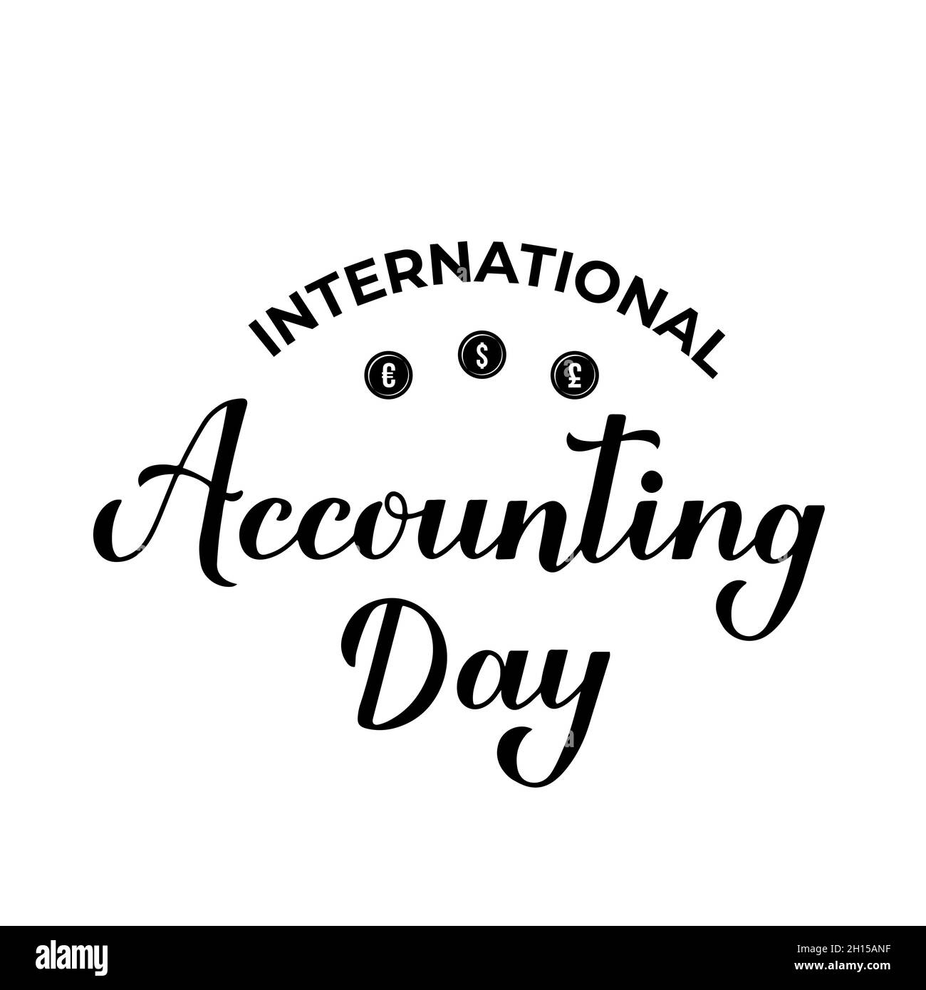 International Accounting Day calligraphy hand lettering. Holiday on ...