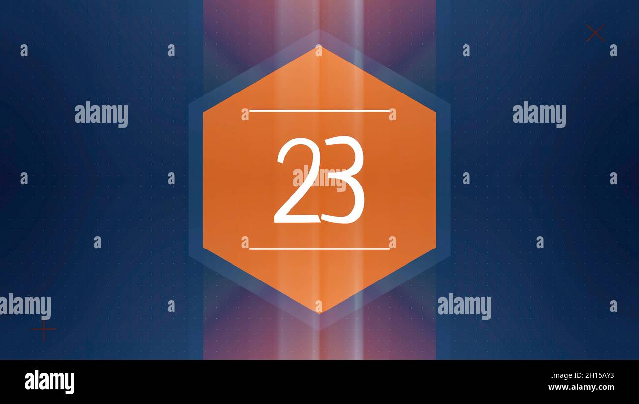 The number 23 appears and has glow and light streaks. Numbers Animation ...