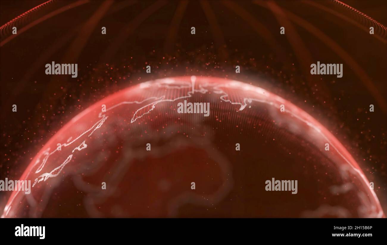 Pixel planet Earth animation. Animation of space with digital exploding ... Pixel planet Earth animation. Animation of space with digital exploding ...