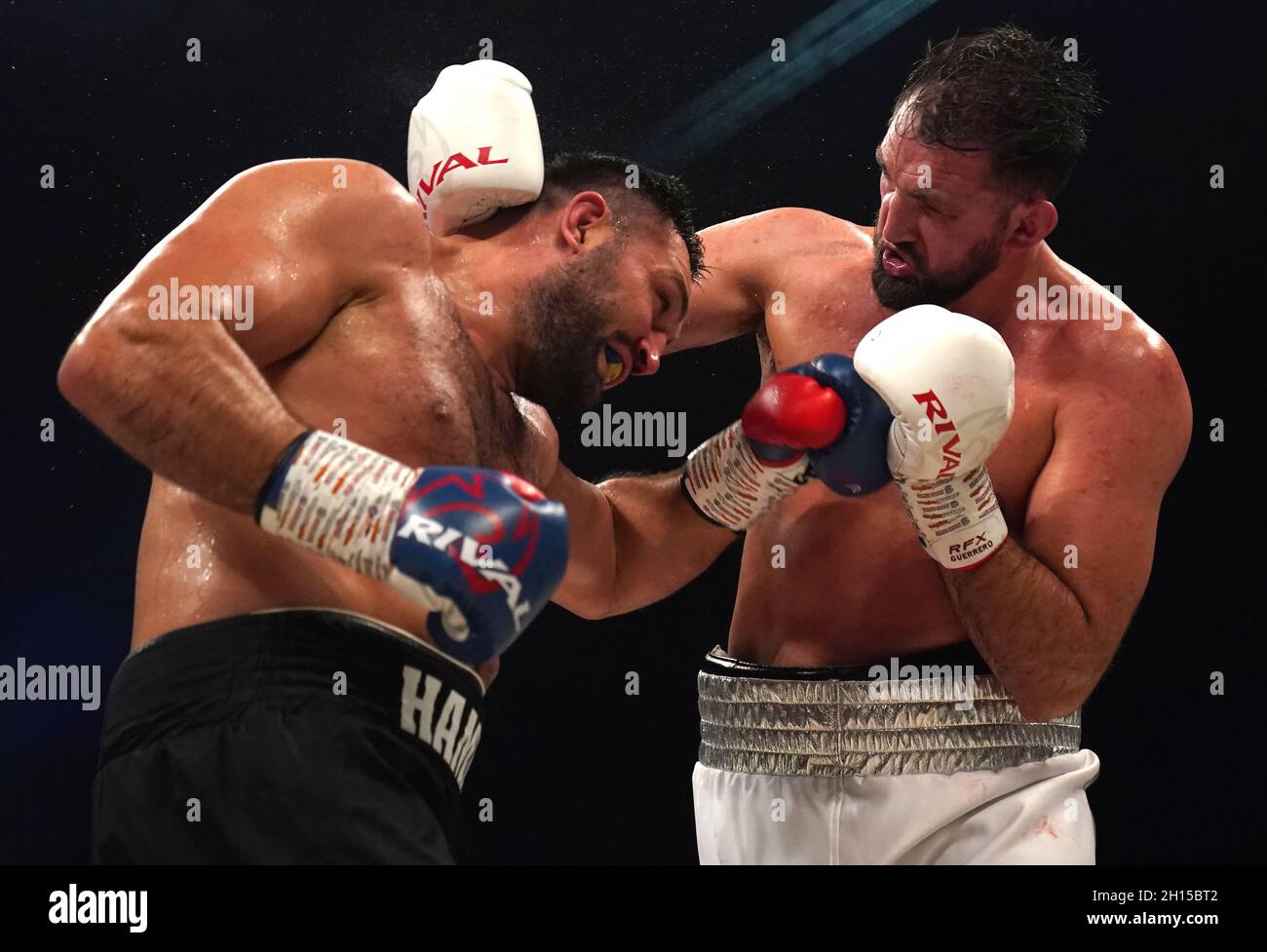 Christian Hammer (left) and Hughie Fury in action in their ...