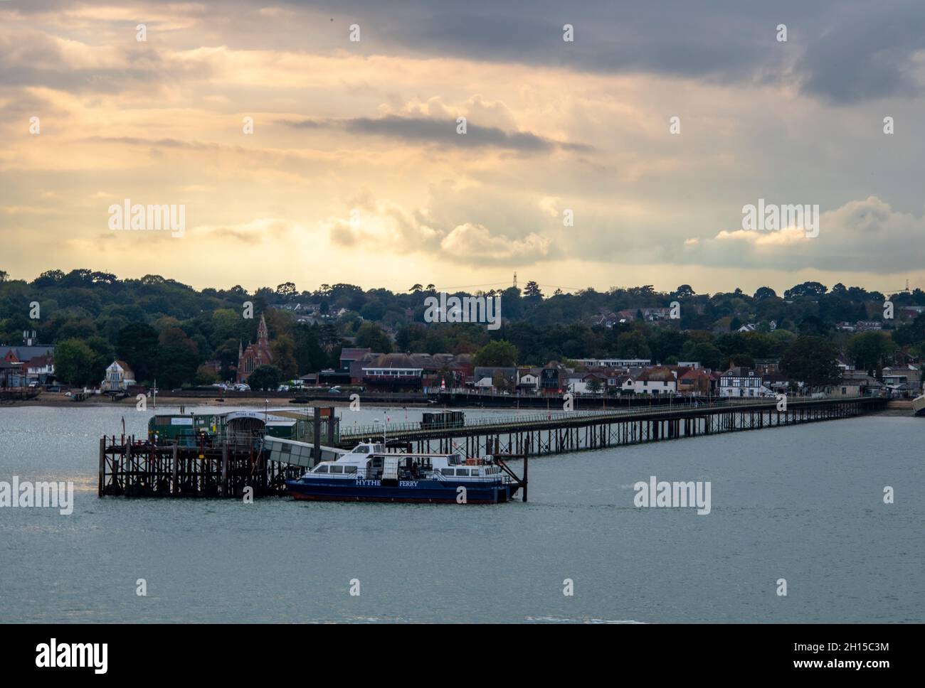 the pier and ferry at hythe on the edge of the new forest and ...