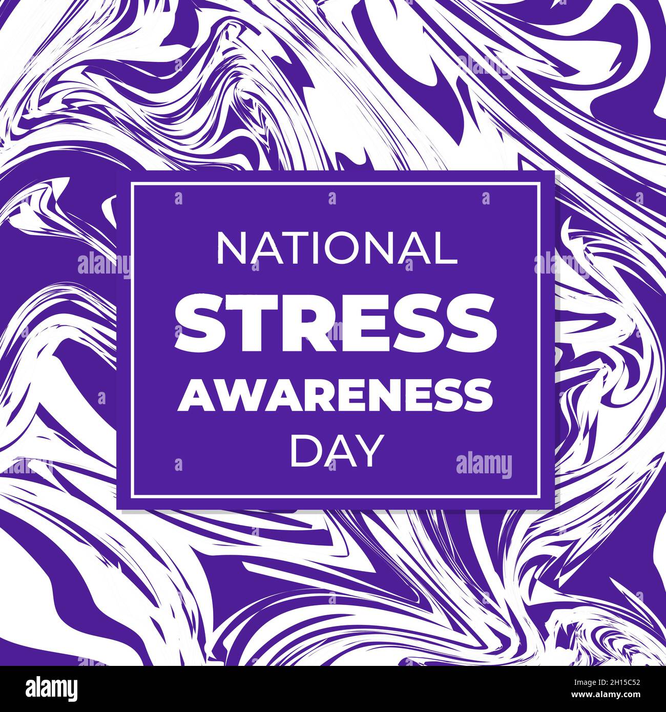 National Stress Awareness Day typography poster. Annual event in USA on ...