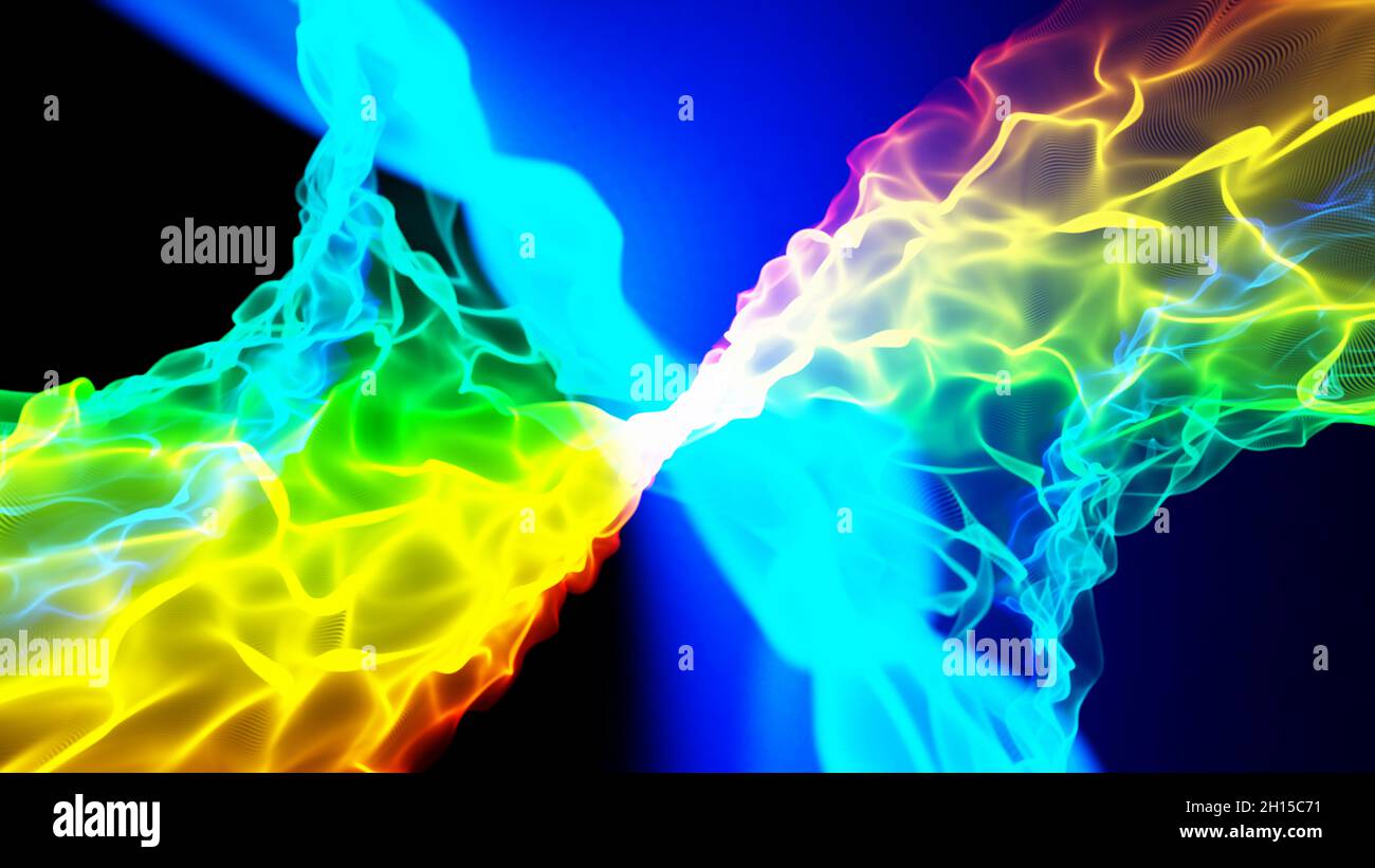 color canvas smoke, abstract 3d particle illustration Stock Photo - Alamy
