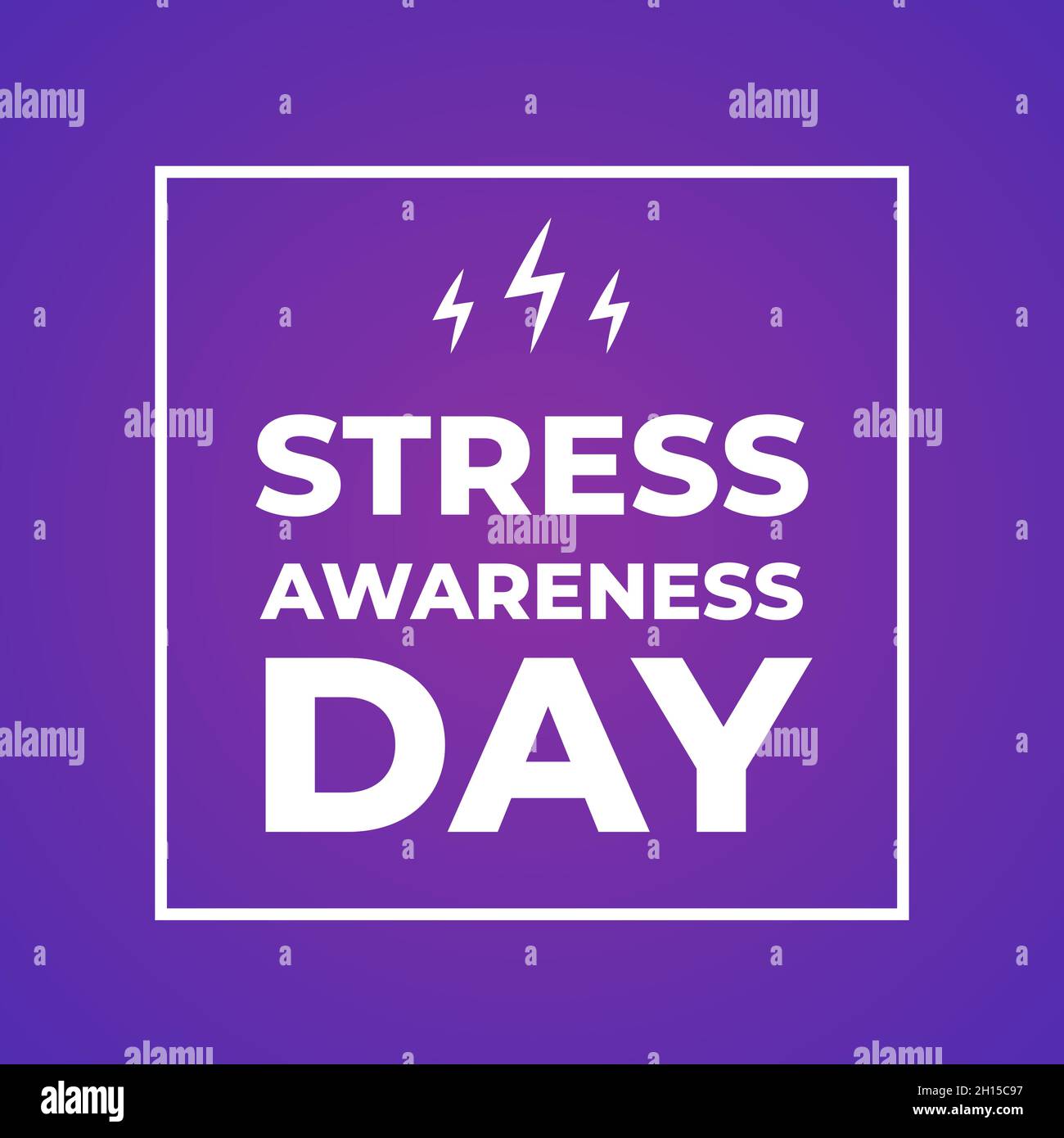 Stress Awareness Day typography poster. Annual event in USA on first ...