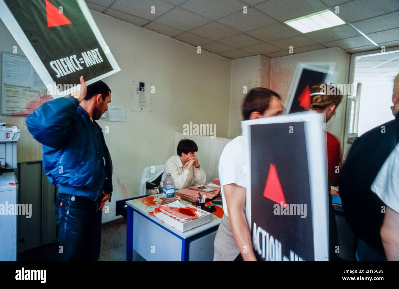 Paris, France, Aids Activists of Act Up Paris, Demonstrate in ...