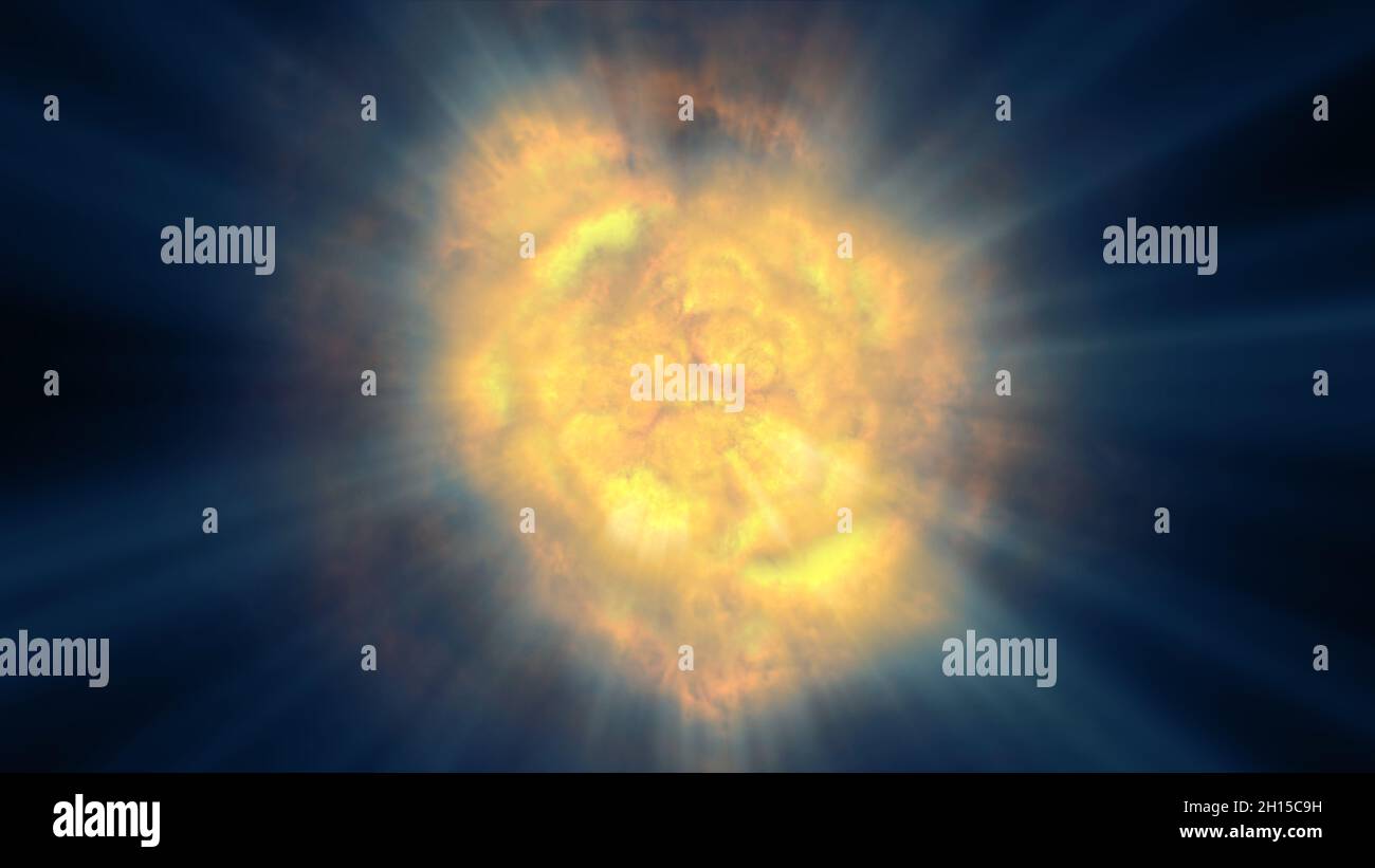 fire flame explosion in space, abstract illustration Stock Photo - Alamy