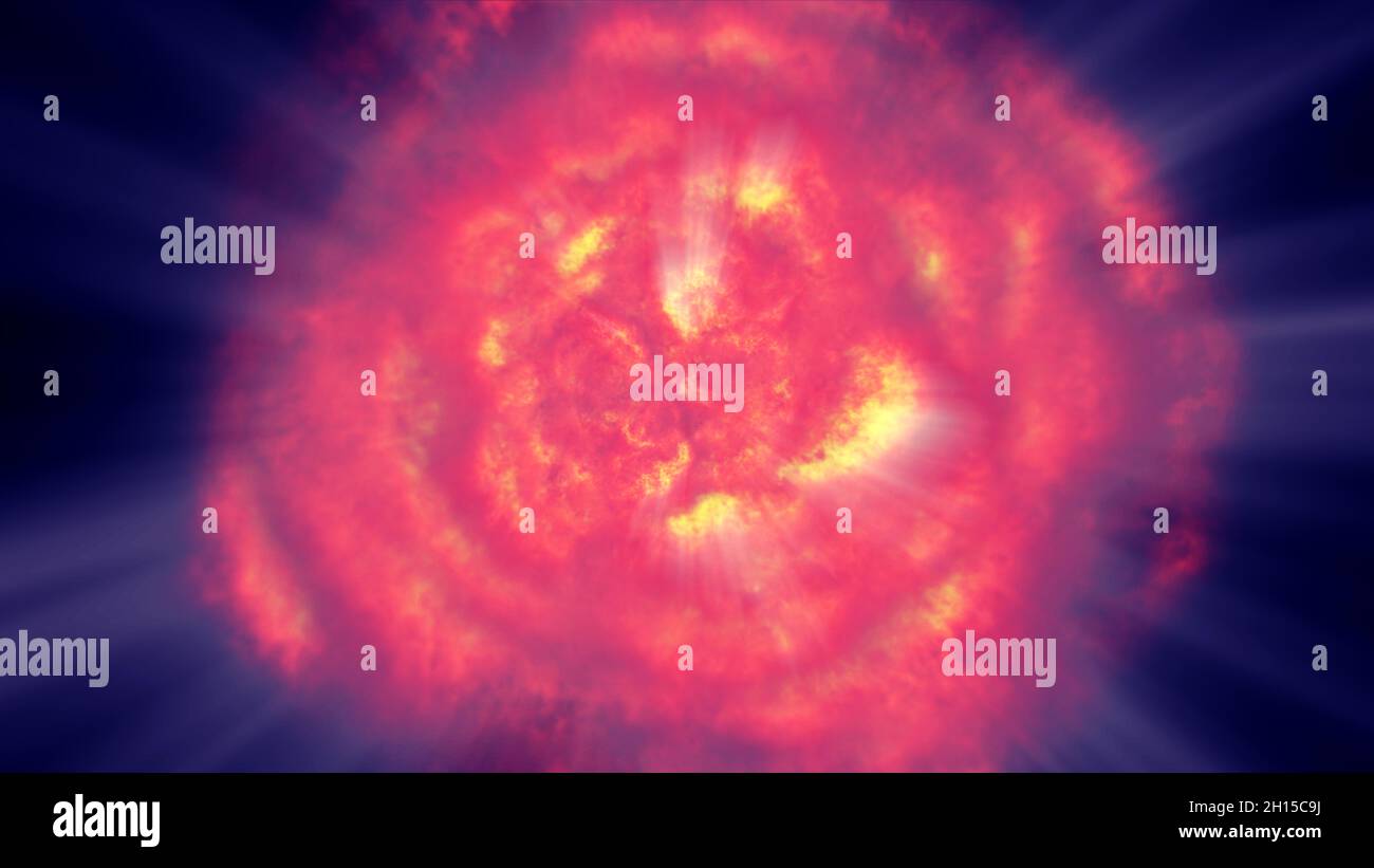 fire flame explosion in space, abstract illustration Stock Photo - Alamy