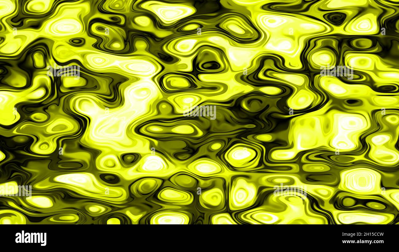 yellow ink abstract liquid background texture illustration Stock Photo ...