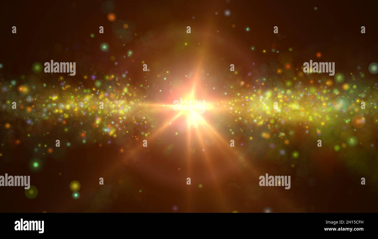 Star explosion in a galaxy of an nebula. illustration render Stock ...