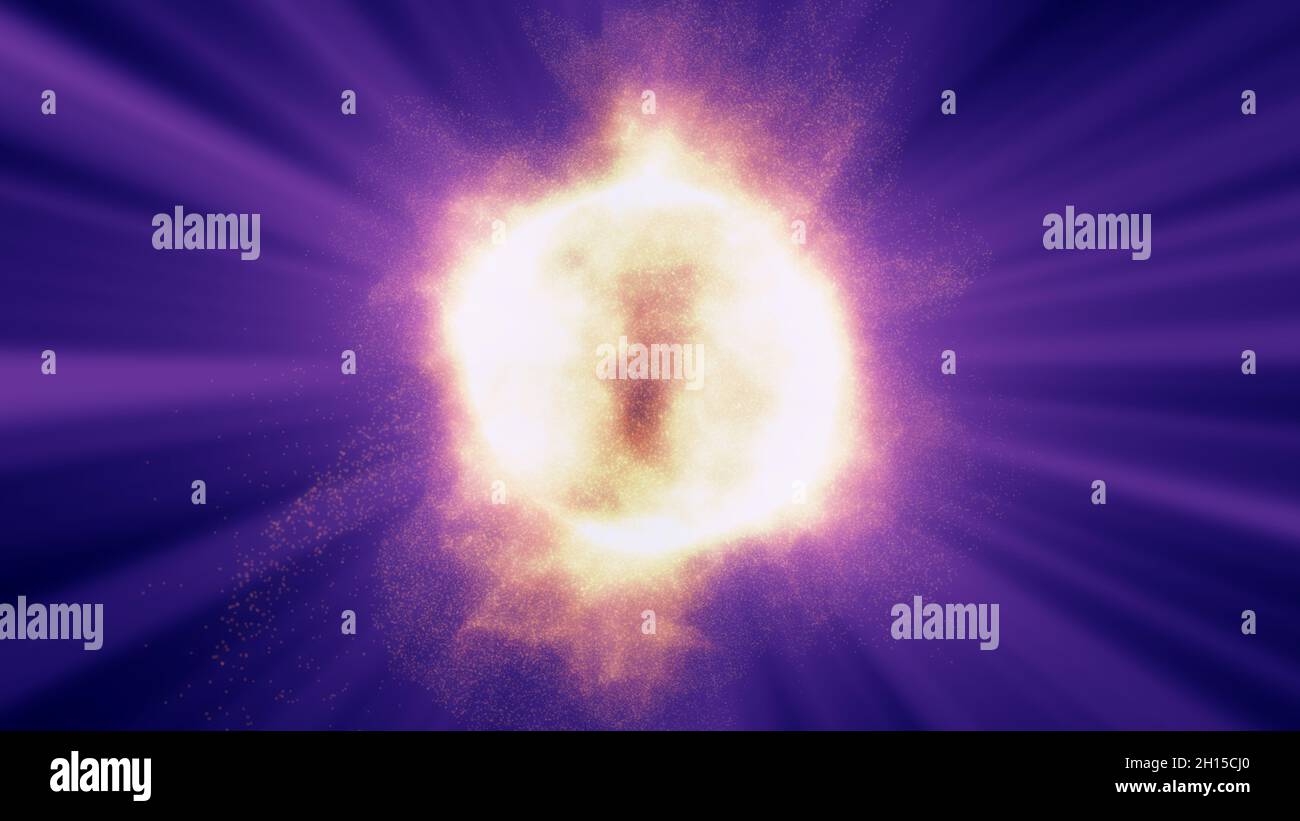 Abstract particles sun solar flare particles illustration 3d render ...