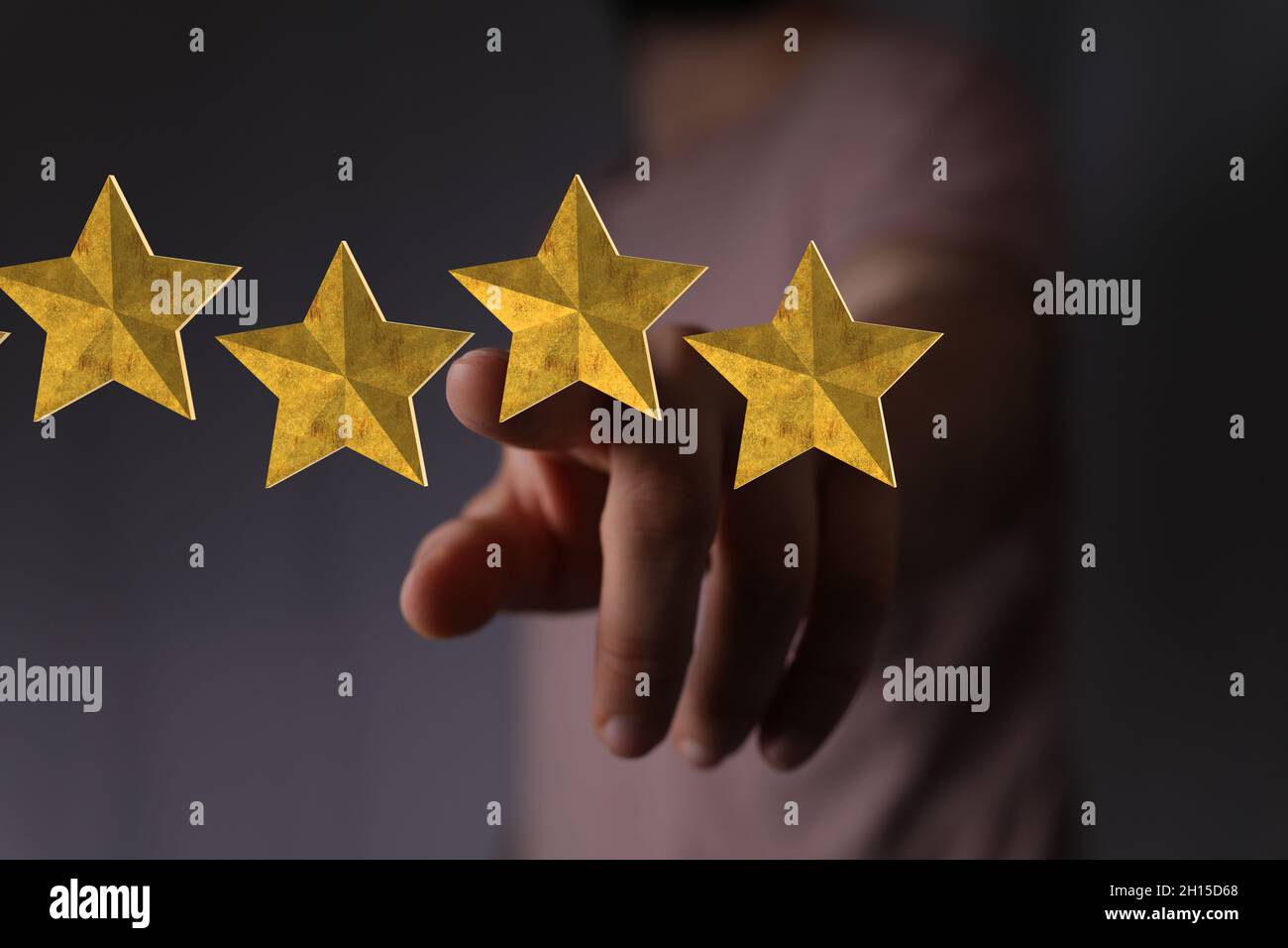 3d rendering of a review icon and rating stars showing feedback Stock ...