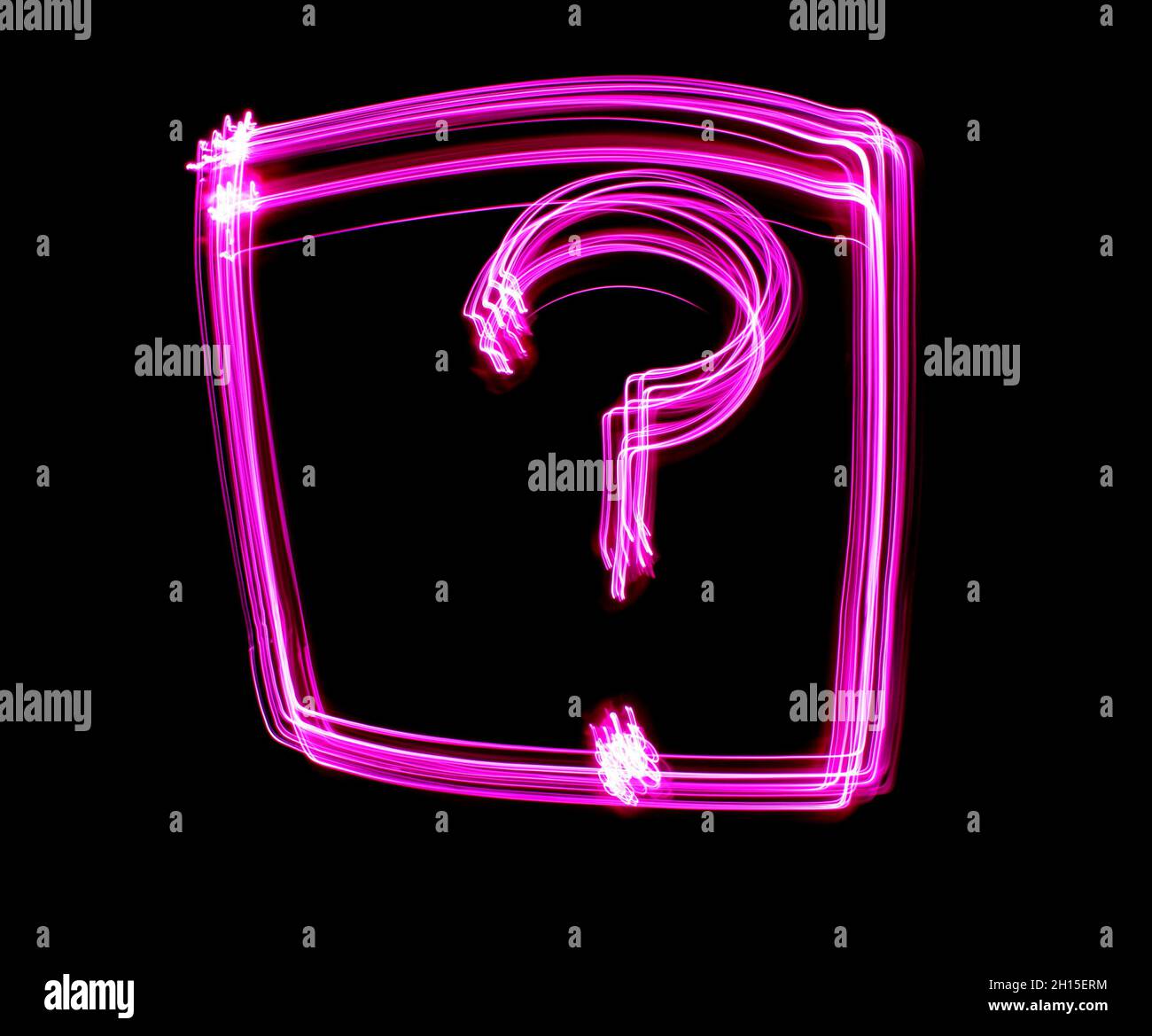 Long exposure light painting photograph of neon colour fairy lights in ...