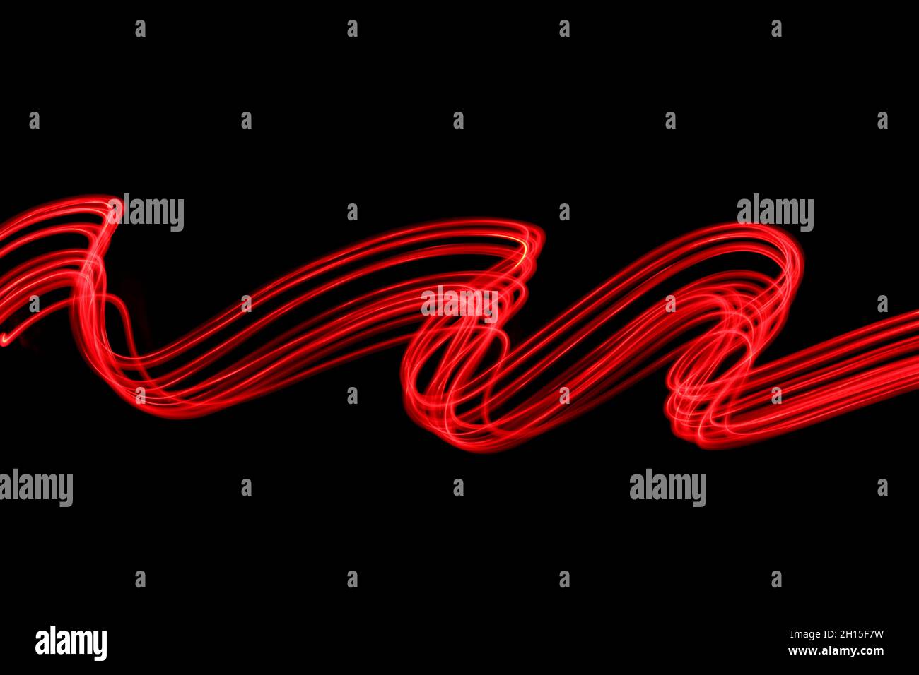 Long exposure light painting photograph of neon colour fairy lights in ...