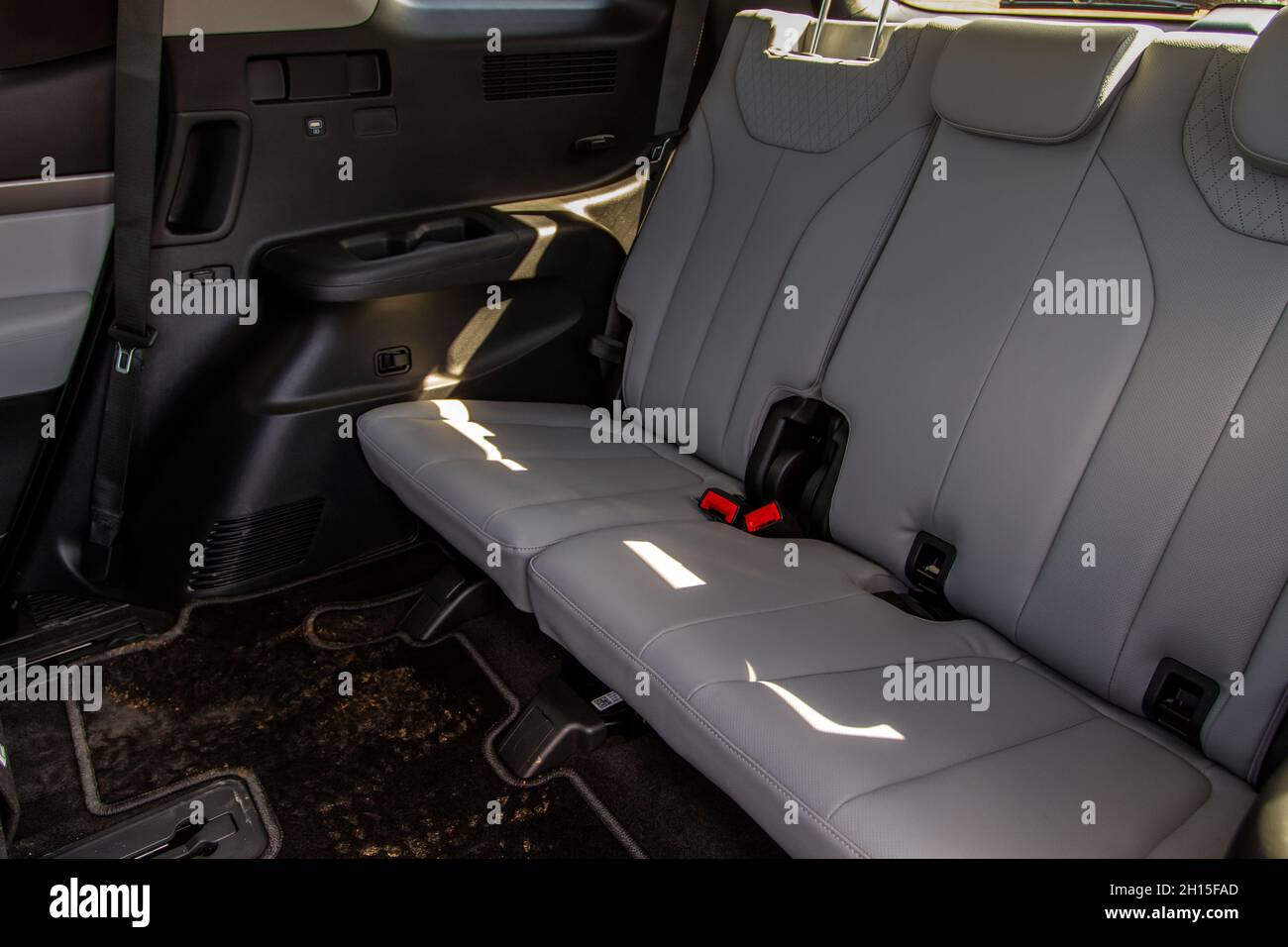 MOSCOW, RUSSIA - APRIL 10, 2021 Hyundai Palisade LX2 Interior close up ...