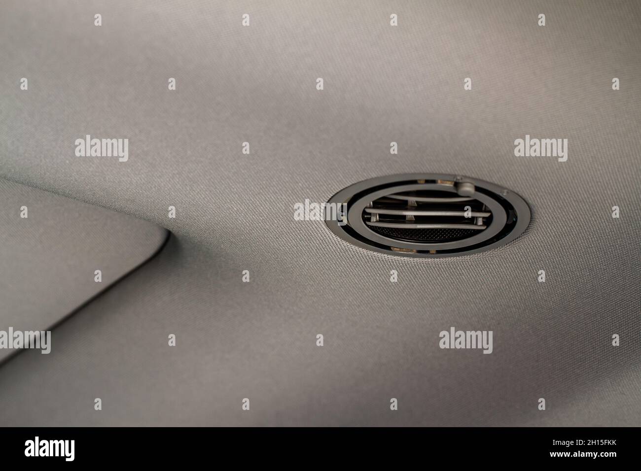 Car air conditioning close up view. The air conditioner flow inside the ...