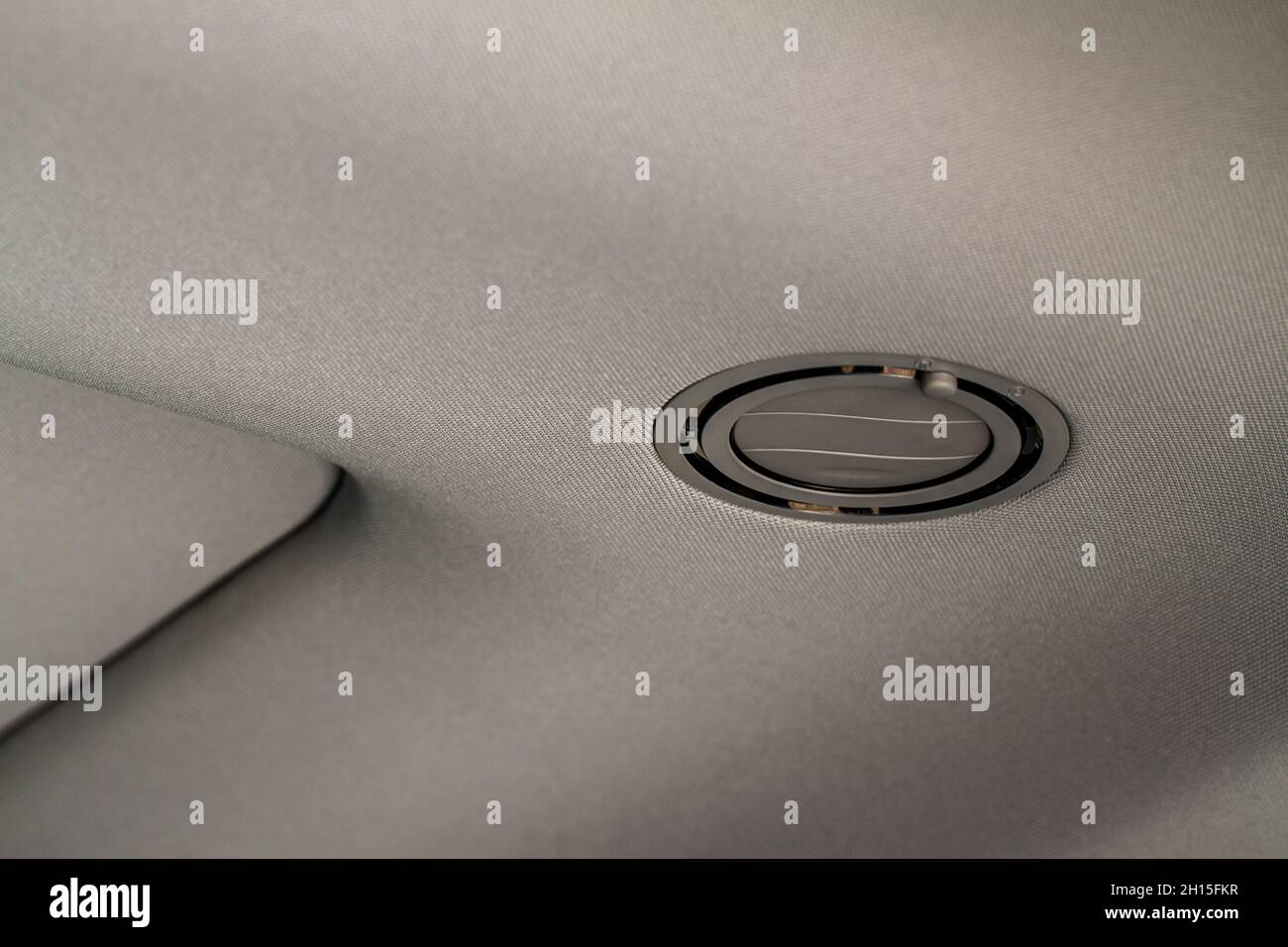 Car air conditioning close up view. The air conditioner flow inside the ...