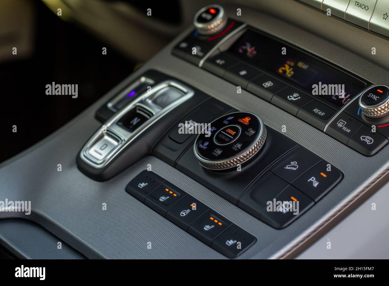 Modern suv car drive mode control panel. Control panel for off-road ...