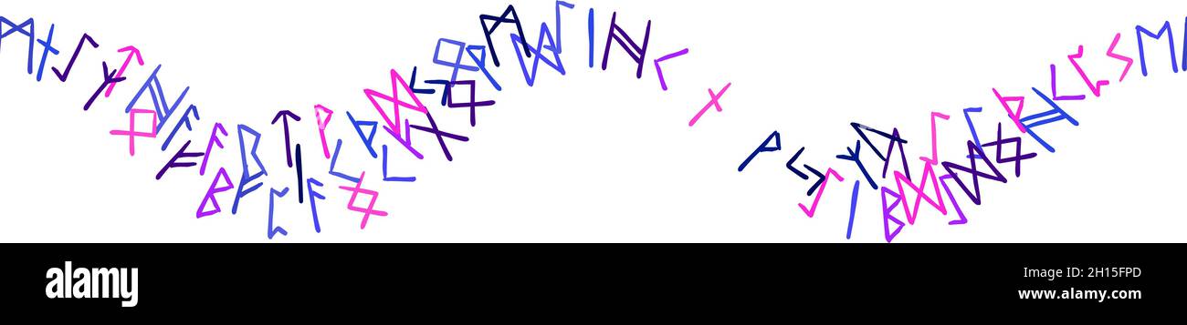 Runes seamless ethnic pattern. Runic alphabet, Futhark. Ancient norse ...