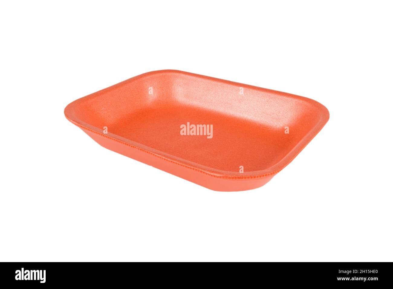 Disposable red plastic lunch box container isolated on white background ...