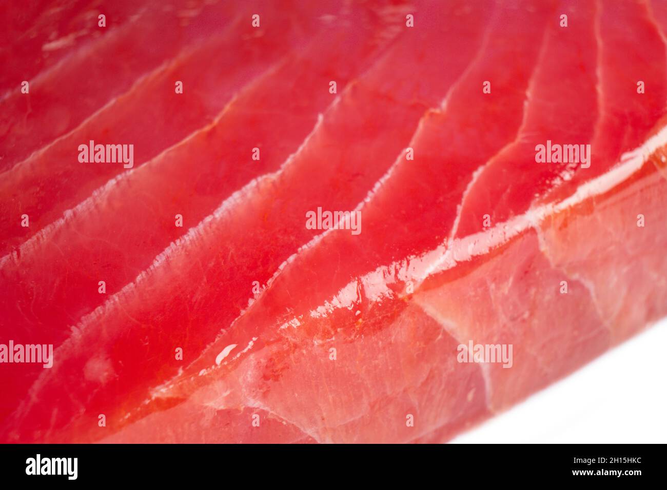 Macro shot yellow fin tuna steak background. Fresh rare tuna steak ...