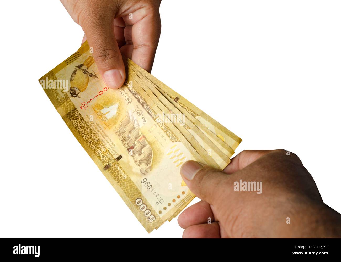 Twenty-five thousand (five thousand notes) is being exchanged from one ...