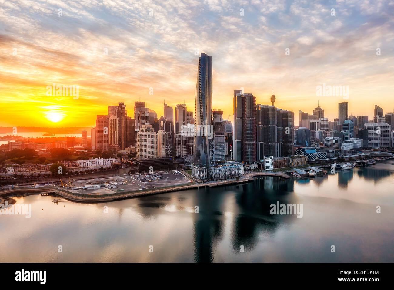 Barangaroo high-rise modern urban towers on Waterfront of City of ...