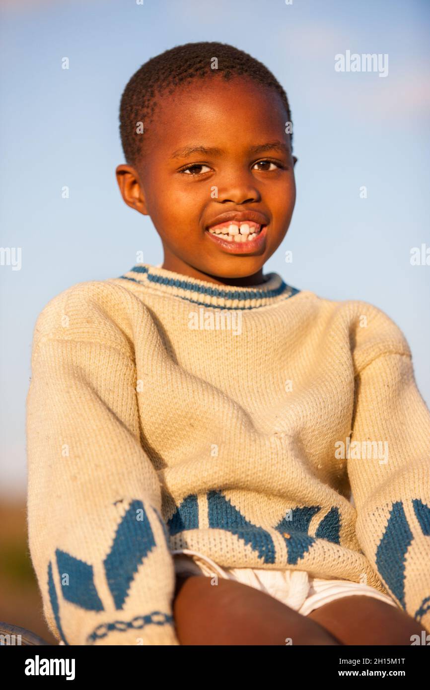African child portrait with in a village in Botswana Stock Photo - Alamy