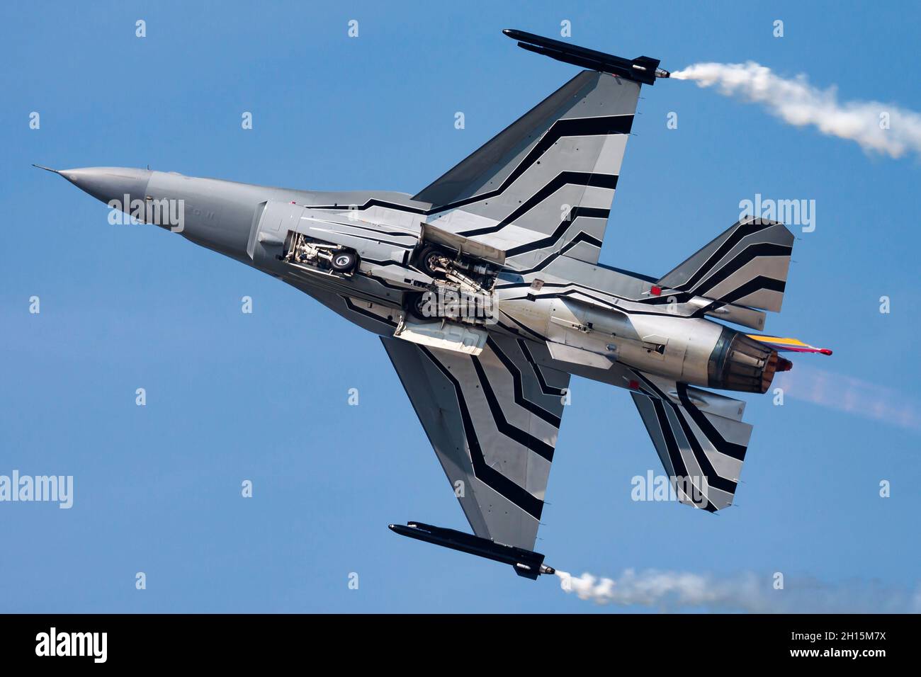 Sliac, Slovakia - August 30, 2015: Military fighter jet plane at air ...