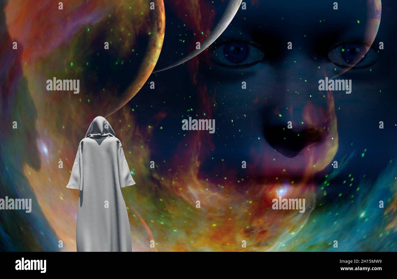 White outer robe hi-res stock photography and images - Alamy